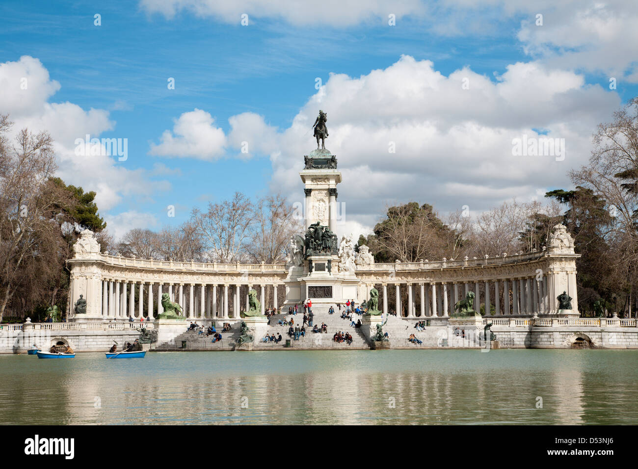 MADRID - MARCH 9: Monument of Alfonso XII in Buen Retiro park by ...