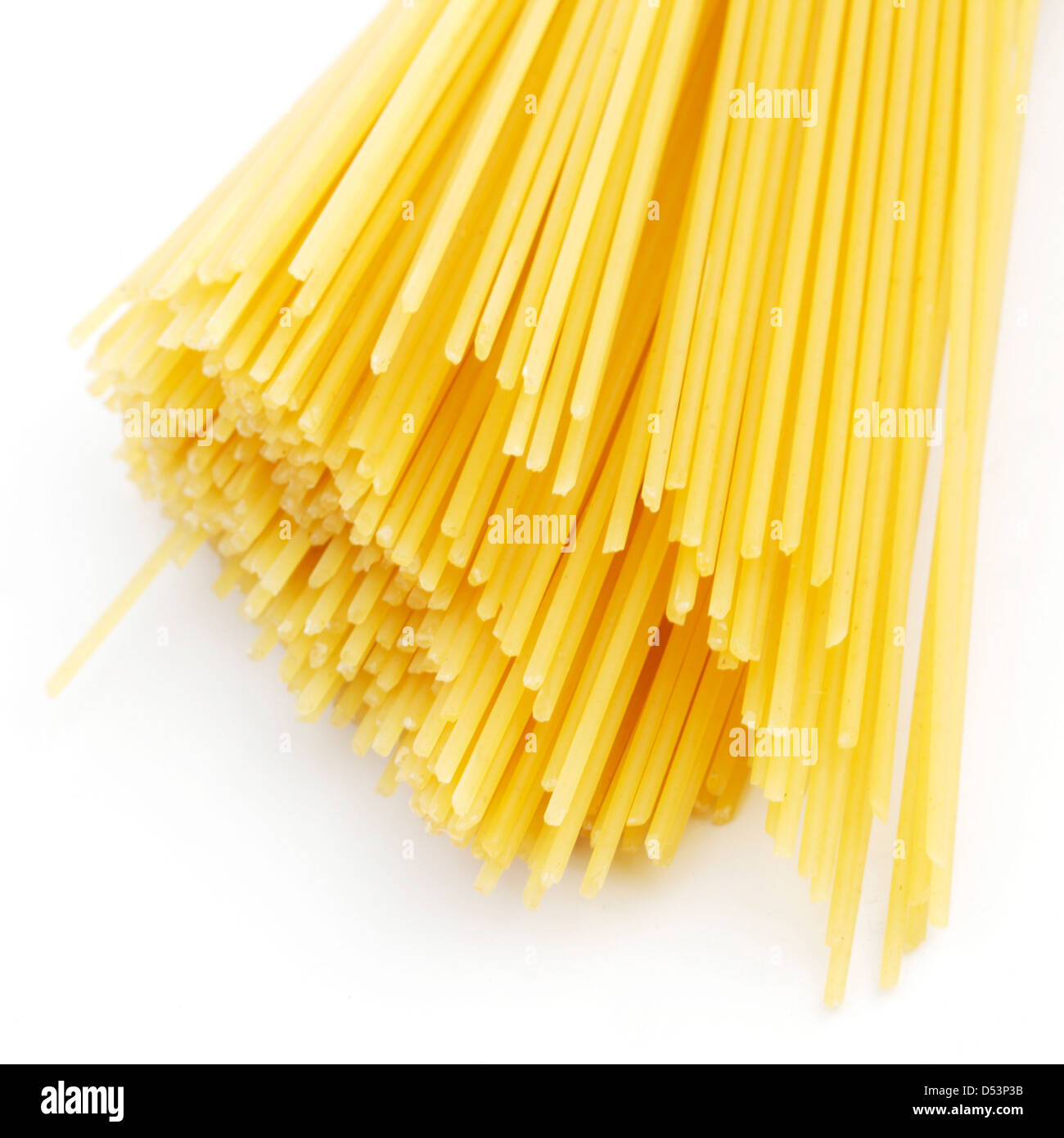 Dry spaghetti isolated on white background Stock Photo - Alamy