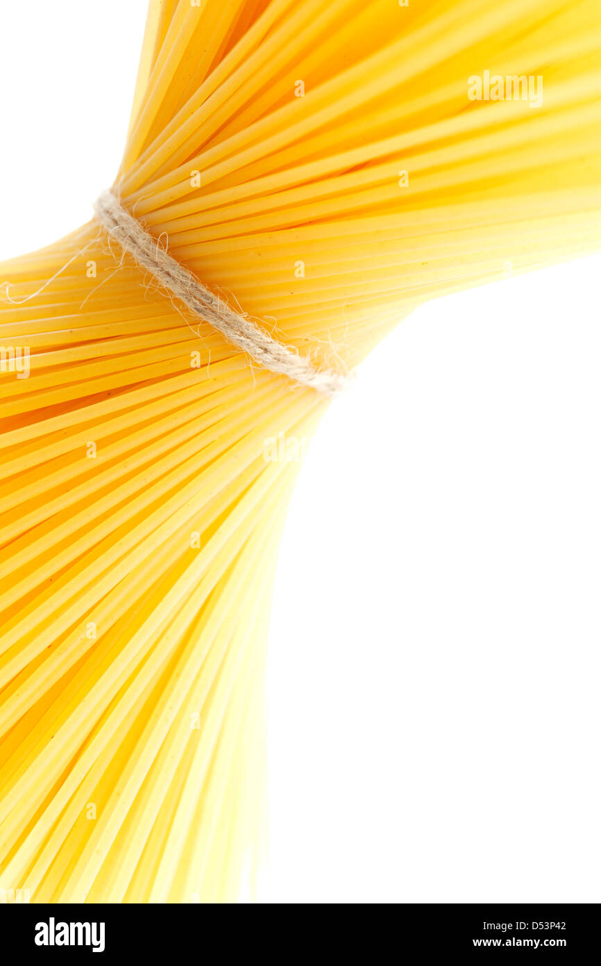 Dry spaghetti isolated on white background Stock Photo - Alamy