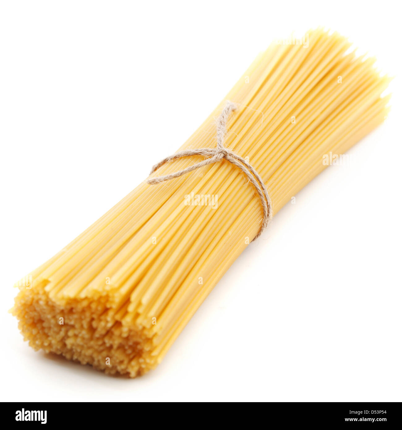 Dry spaghetti isolated on white background Stock Photo - Alamy