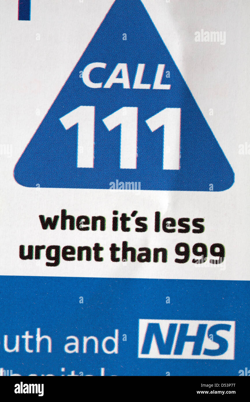 111 nhs hi-res stock photography and images - Alamy