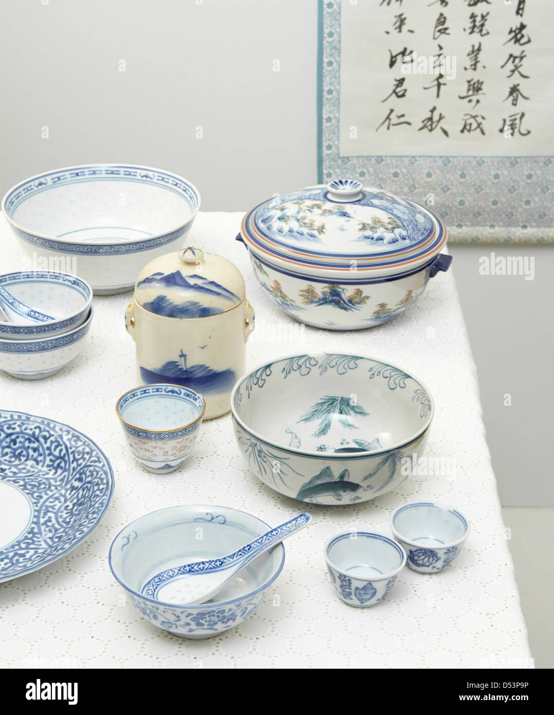 Chinese styled room set Stock Photo - Alamy