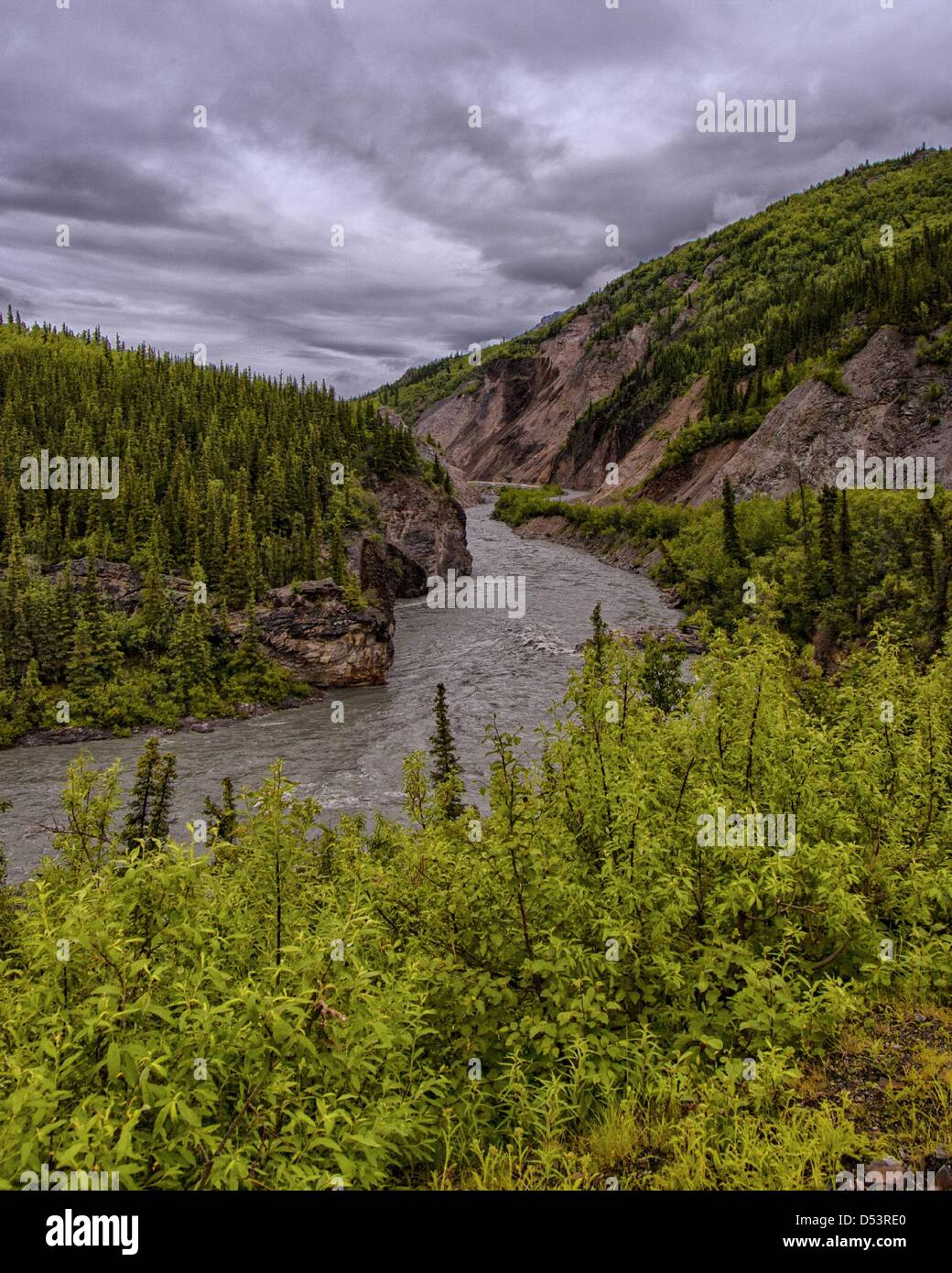 June 26, 2012 - Denali Borough, Alaska, US - The Nenana River, the most ...