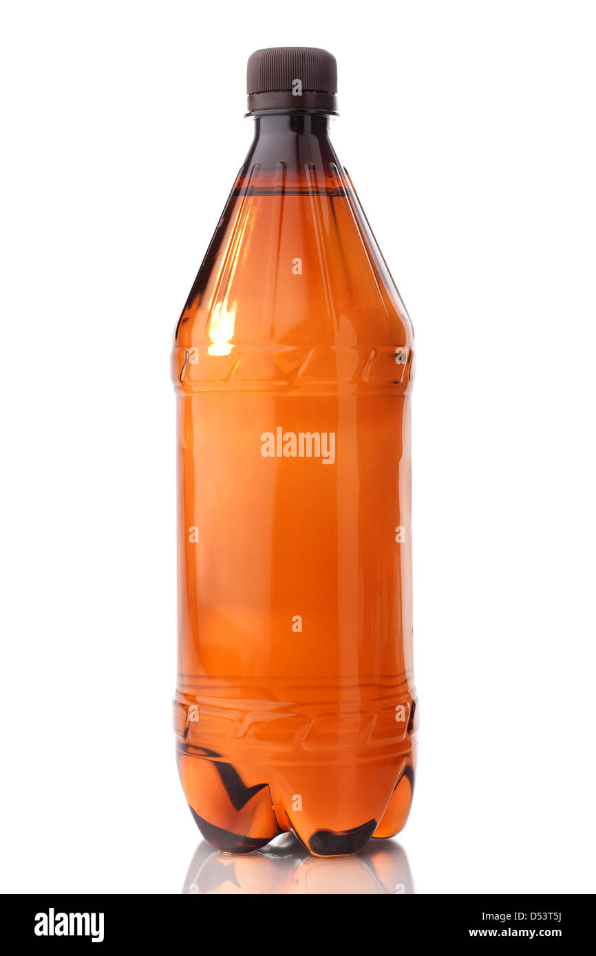 Brown plastic bottle Stock Photo - Alamy