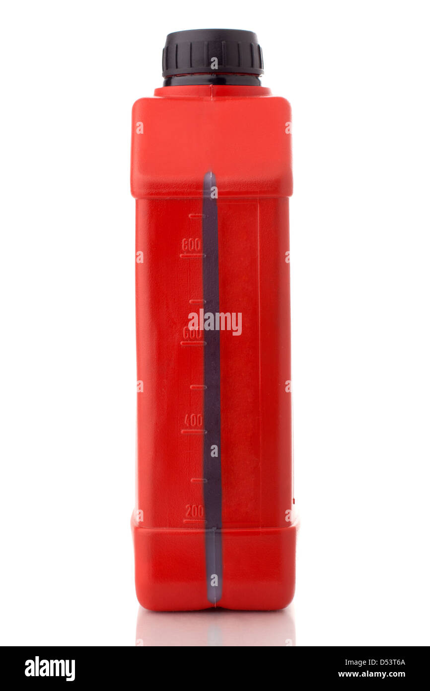 Red canister with machine oil Stock Photo - Alamy