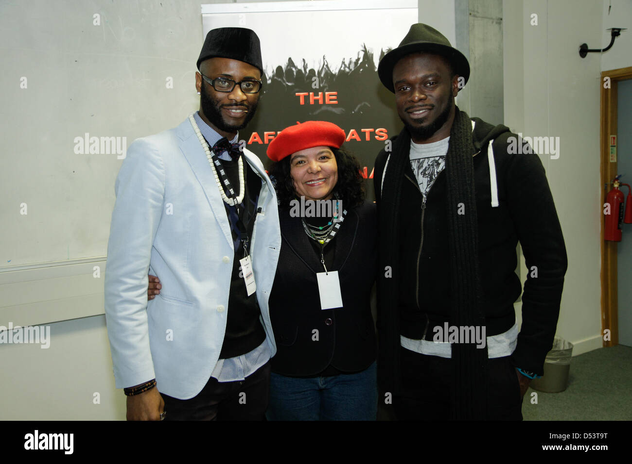 London, UK. 23rd March, 2013. iKE Onuorah, June Bam-Hutchison and Dj ...
