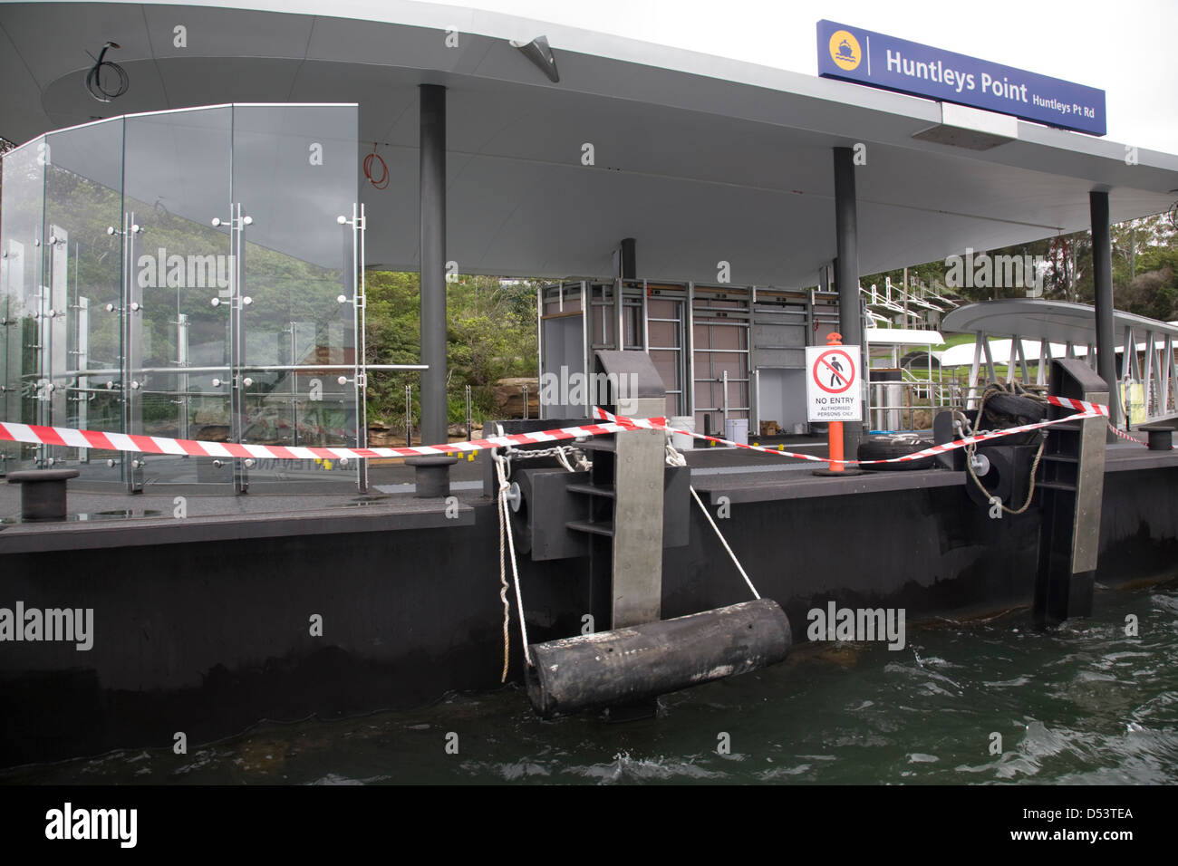 sydney ferry wharf being upgraded at Huntleys Point,NSW,Australia Stock ...