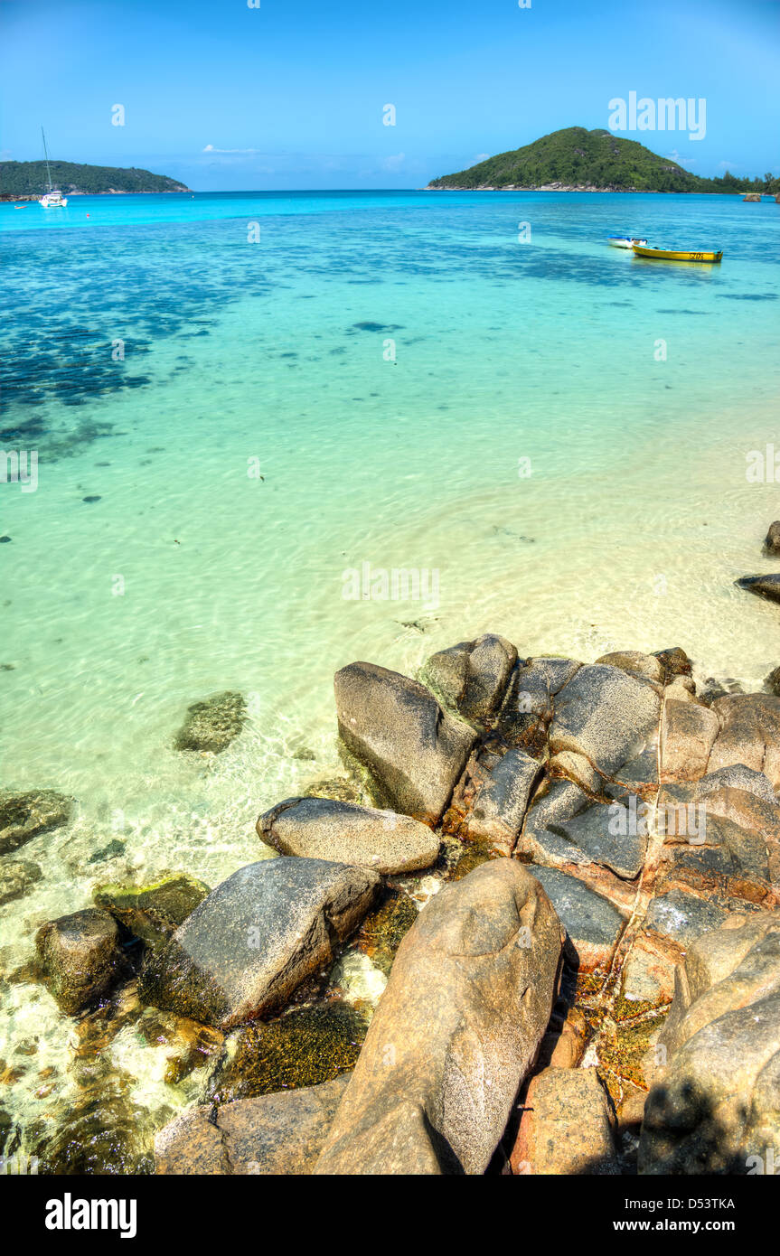 Port Launay beach on Mahe island, Seychelles Stock Photo - Alamy