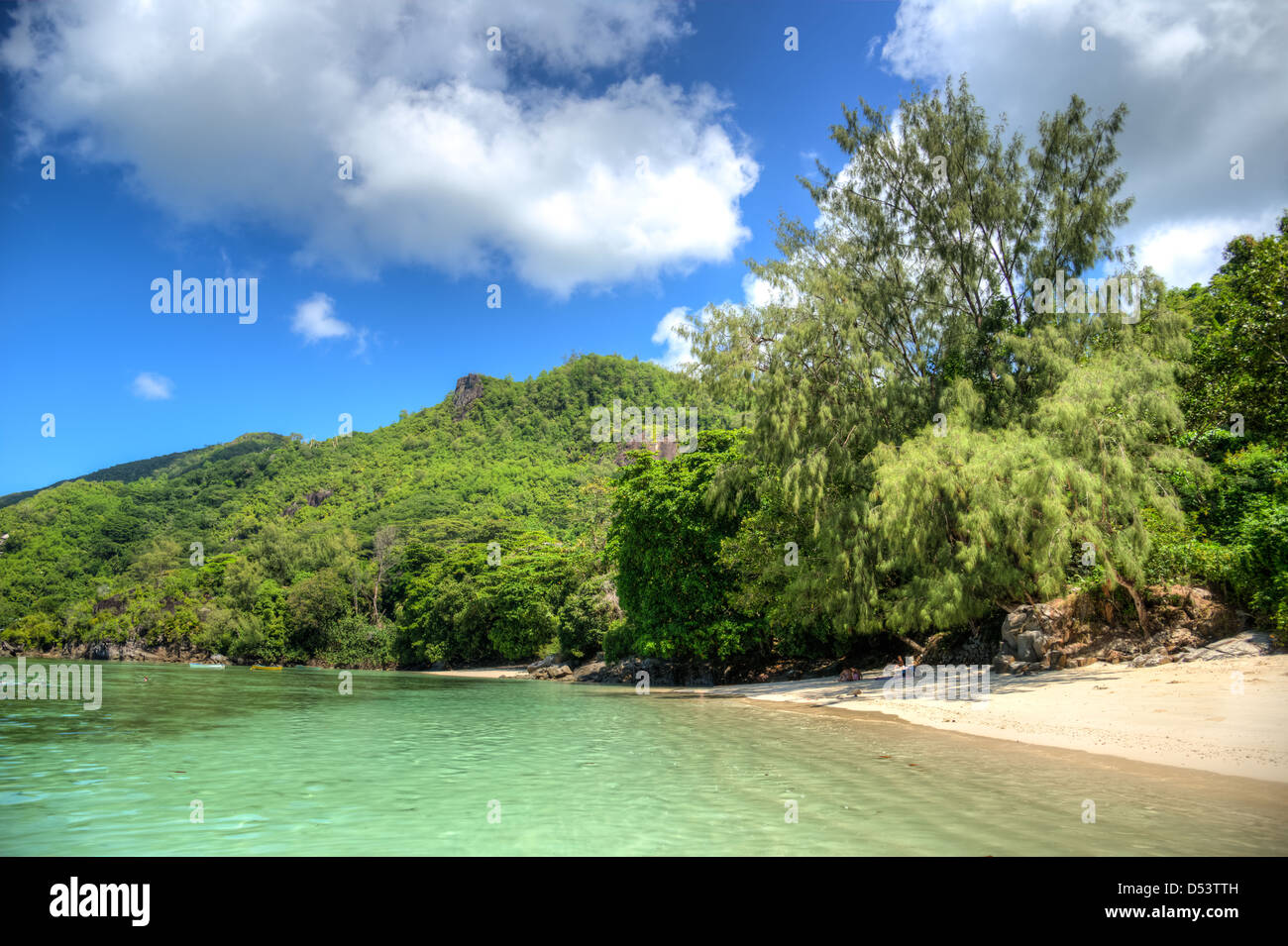 Port Launay beach on Mahe island, Seychelles Stock Photo - Alamy
