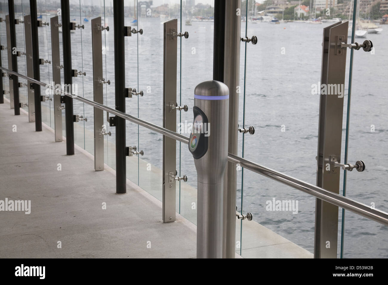 opal ticketing reader on neutral bay wharf,sydney Stock Photo - Alamy