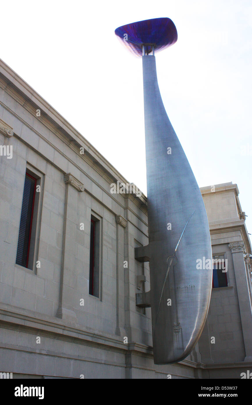 Olympic Torch outside the stadium in Barcelona, Spain Stock Photo - Alamy