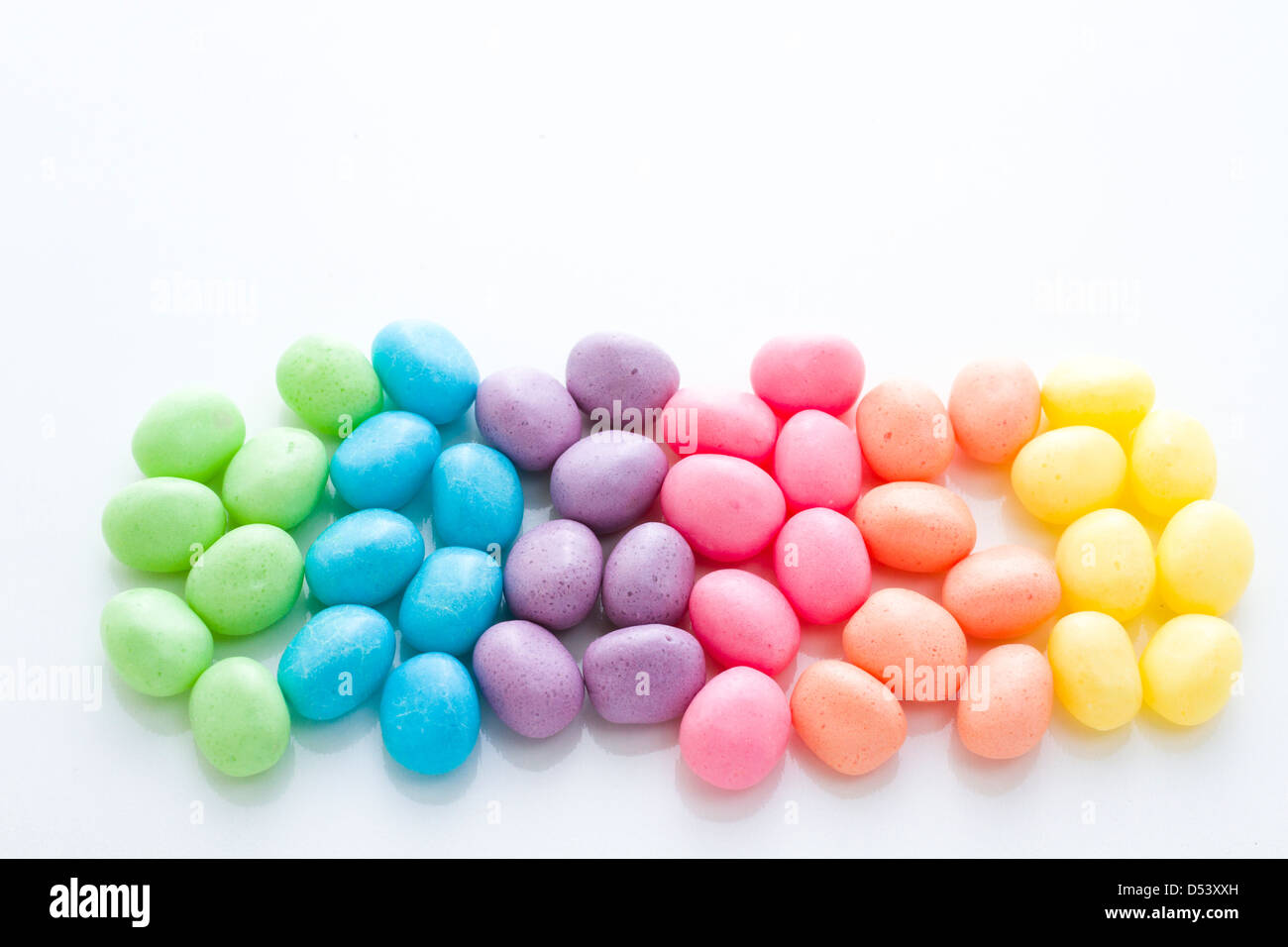 pastel color jelly beans for Easter Stock Photo - Alamy