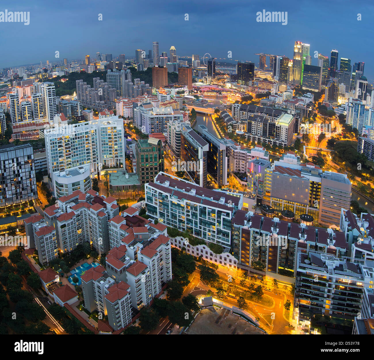 Singapore river skyline hi-res stock photography and images - Alamy