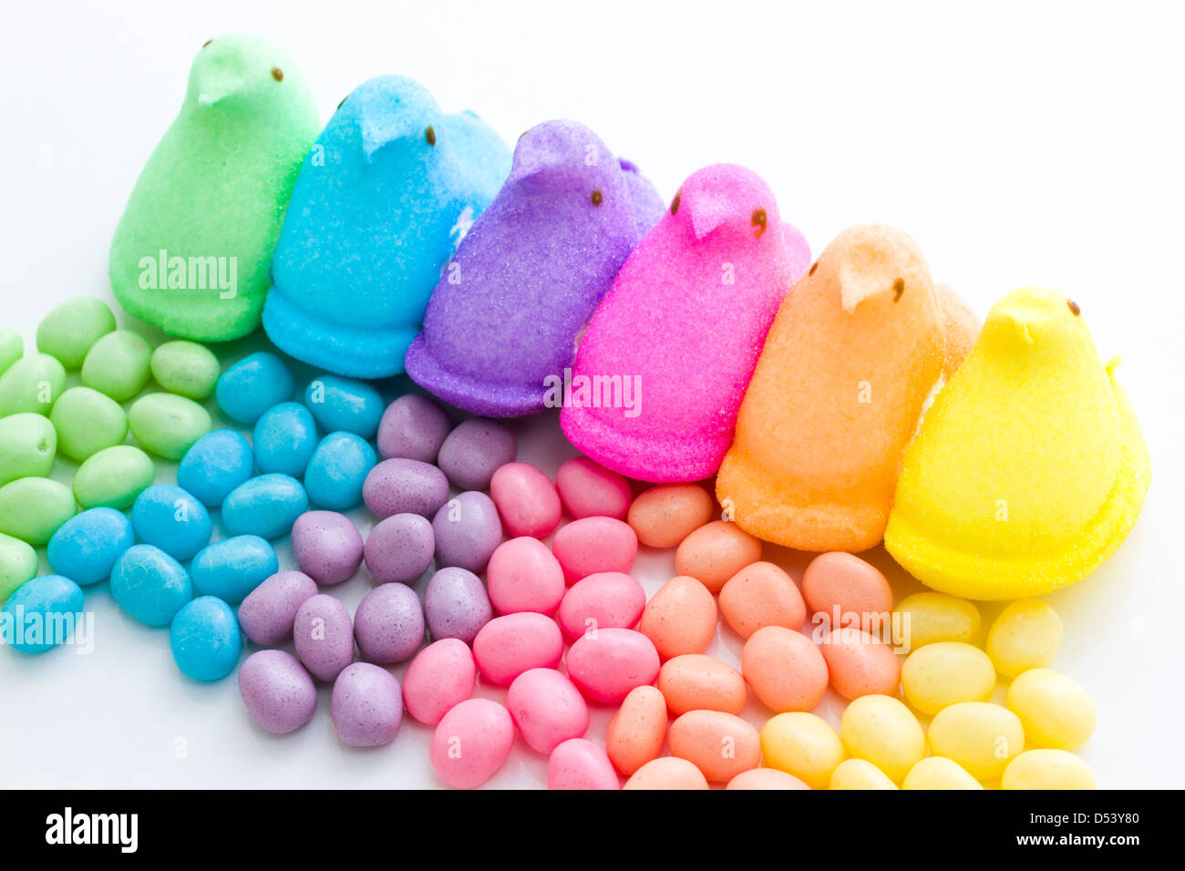 Peeps marshmallow rainbow hi-res stock photography and images - Alamy