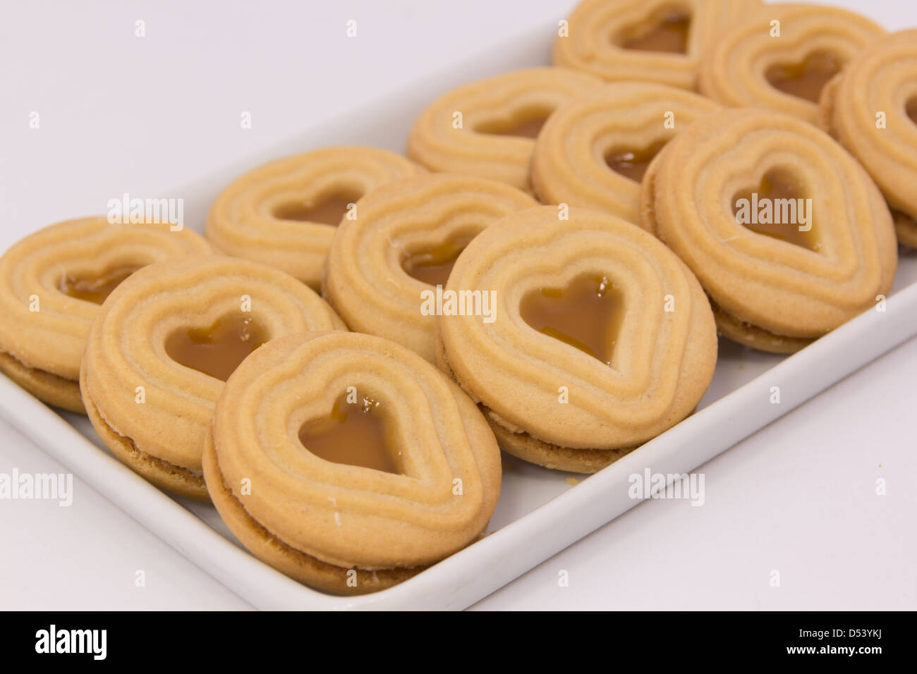 Homemade cookies with hart yam Stock Photo - Alamy