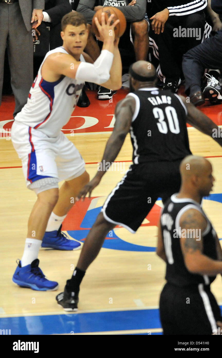 Los Angeles, USA. 23rd March, 2013. Clippers' Blake Griffin #32 during ...