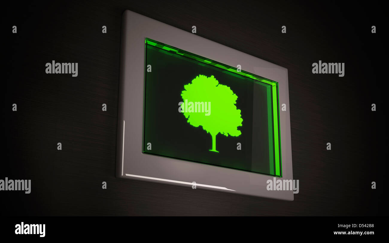 3d tree switch green light Stock Photo - Alamy