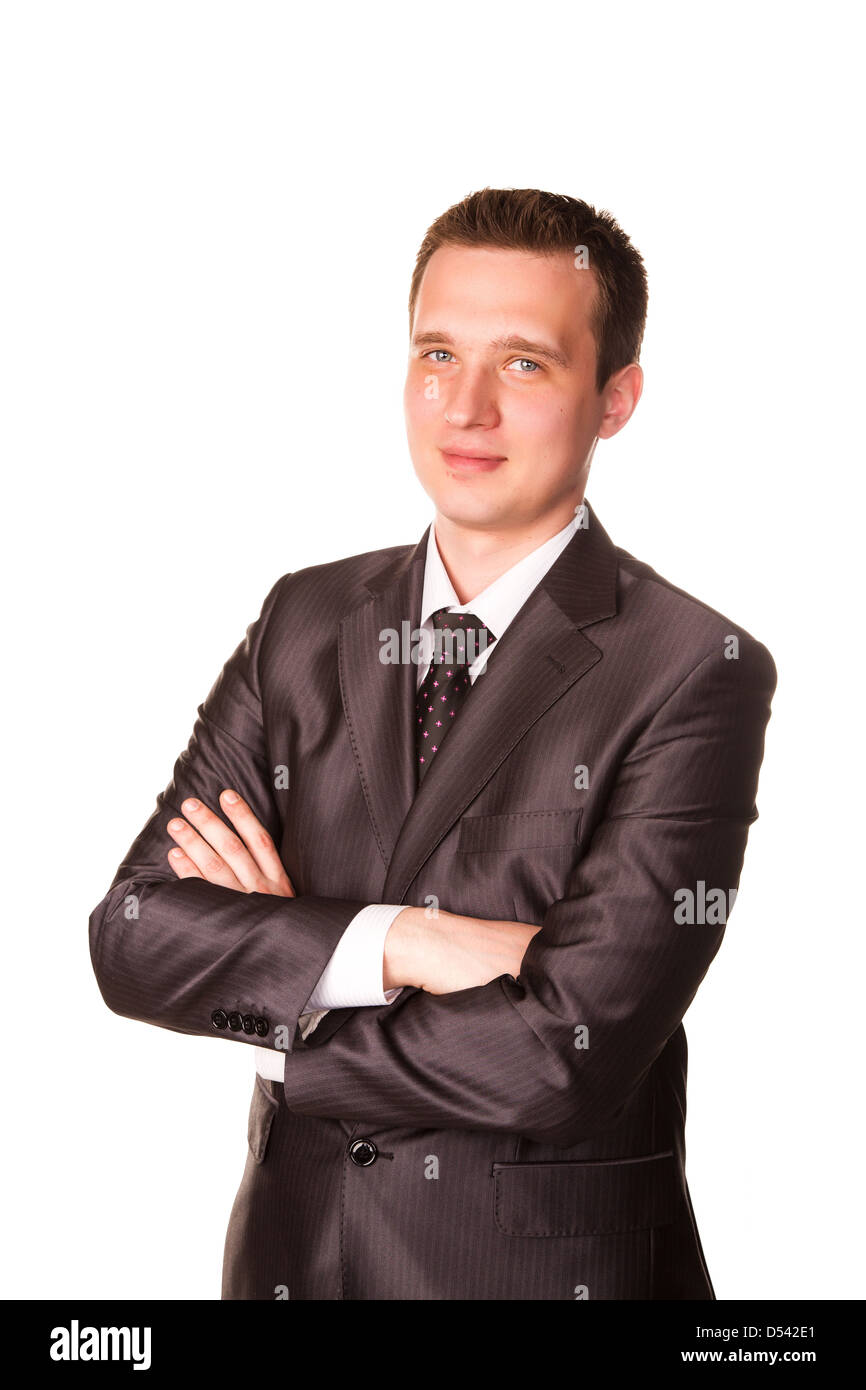 Portrait of a happy young smiling businessman Stock Photo - Alamy