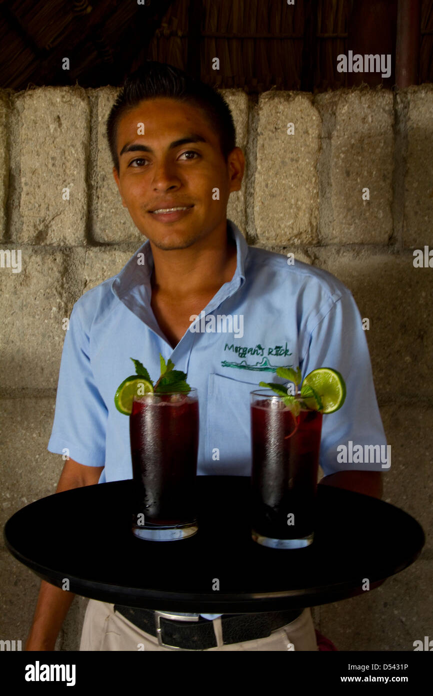 Waitress Serving Drinks