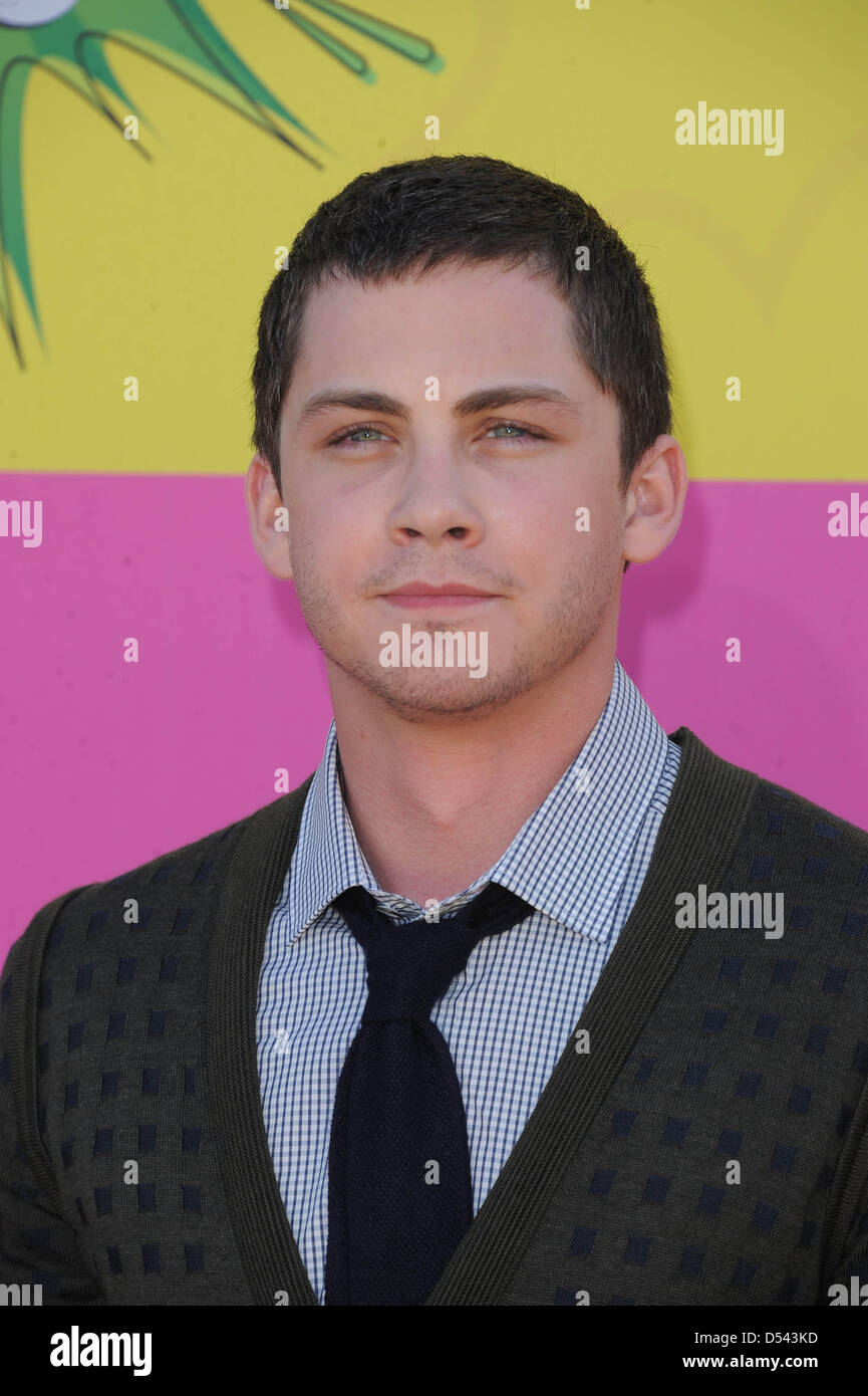 Actor Logan Lerman arrives at Nickelodeon's 26th Annual Kids' Choice ...