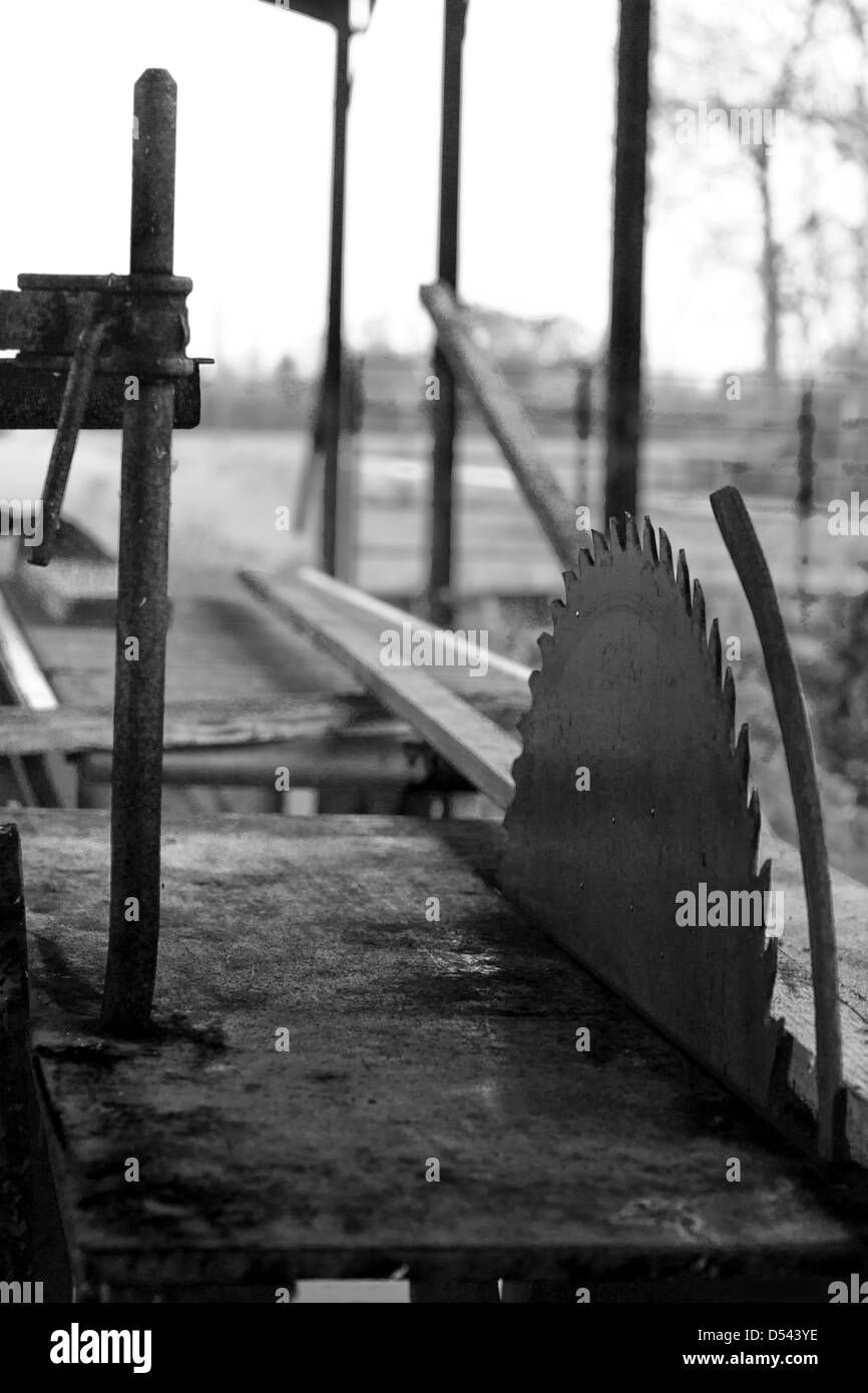 Saw mill Black and White Stock Photos & Images - Alamy