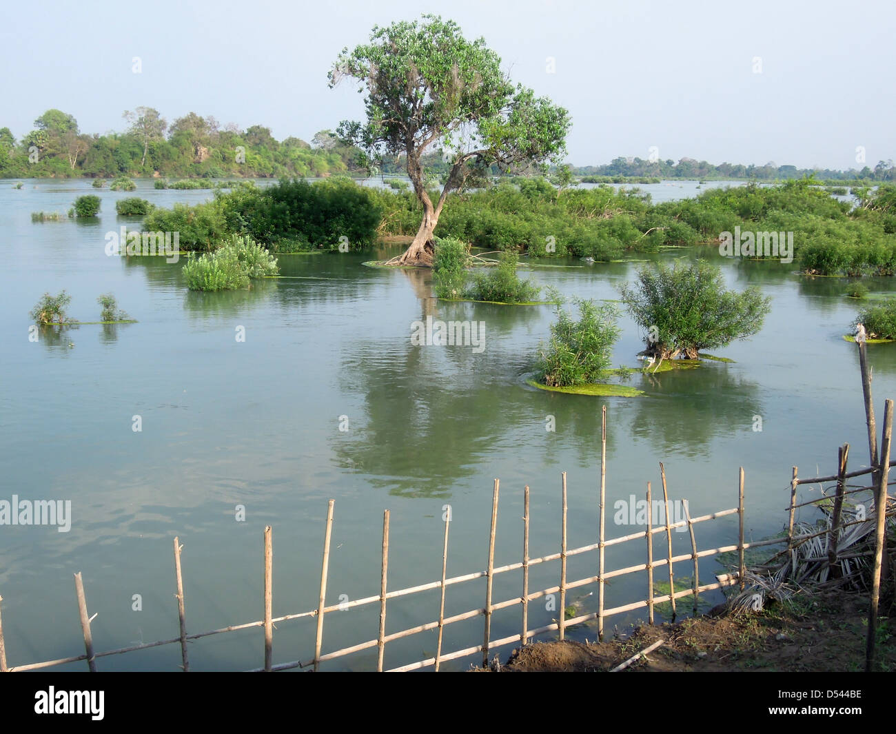River Mekong landscape at Don Det island on Laos Stock Photo - Alamy