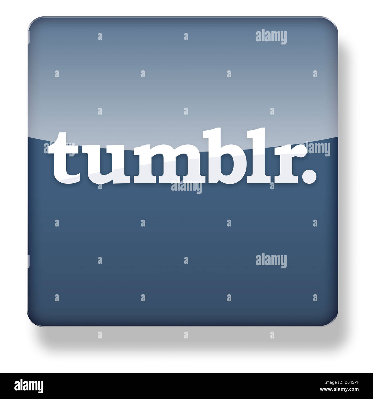 tumblr logo as an app icon. Clipping path included Stock Photo - Alamy
