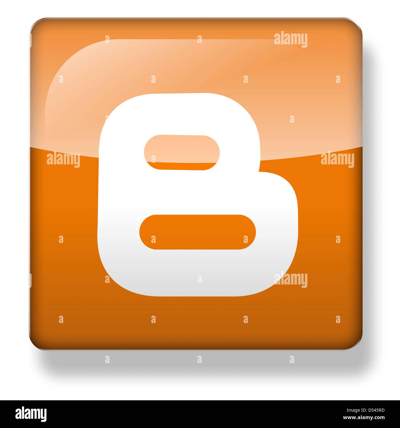Blogspot logo as an app icon. Clipping path included Stock Photo - Alamy