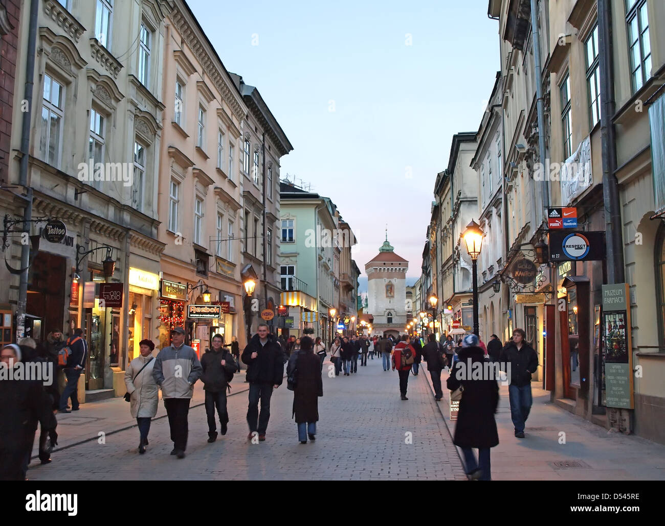 Florianska street in Krakow, Poland Stock Photo - Alamy