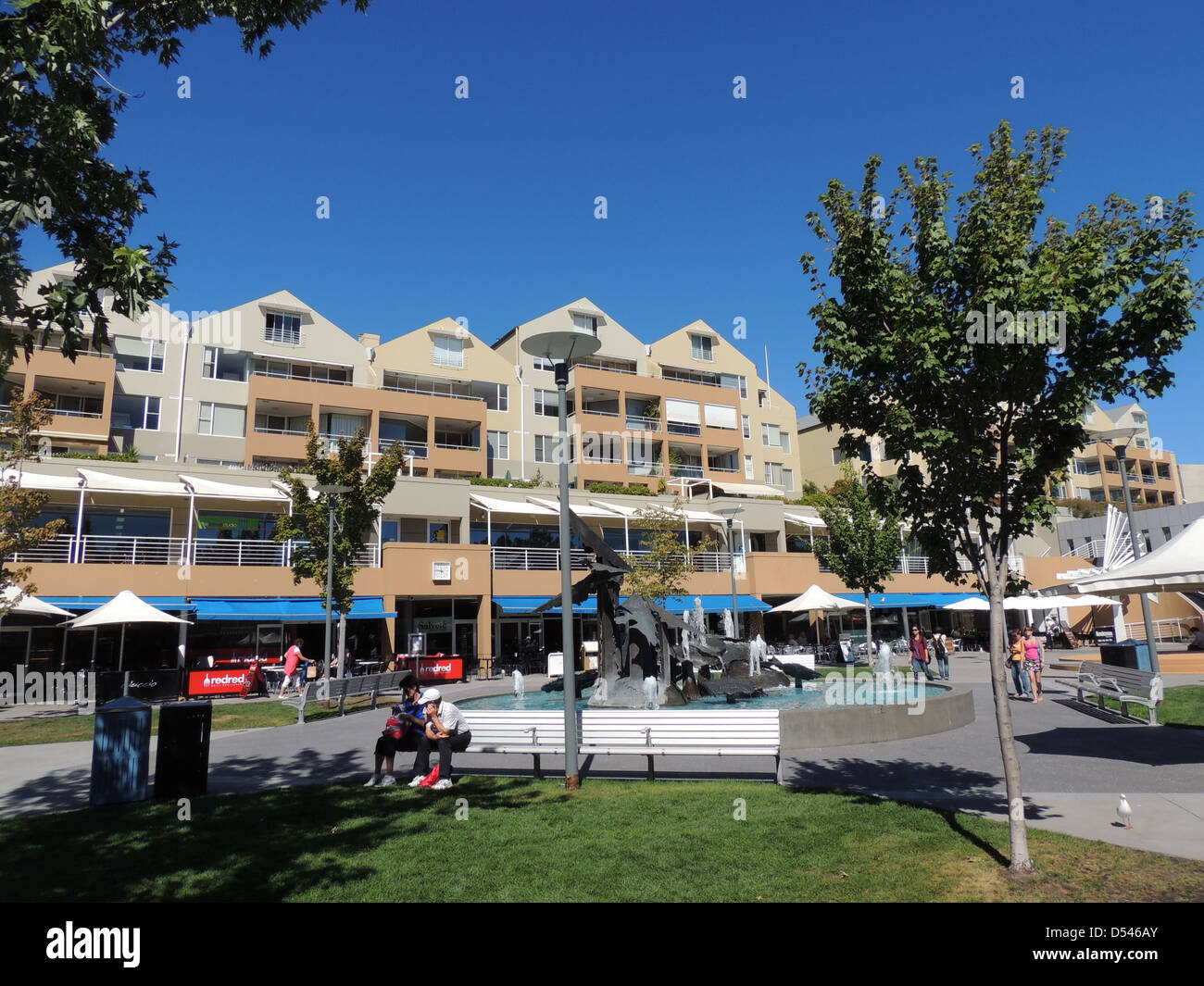 HOBART, Tasmania. Salamanca Square housing development behind the ...