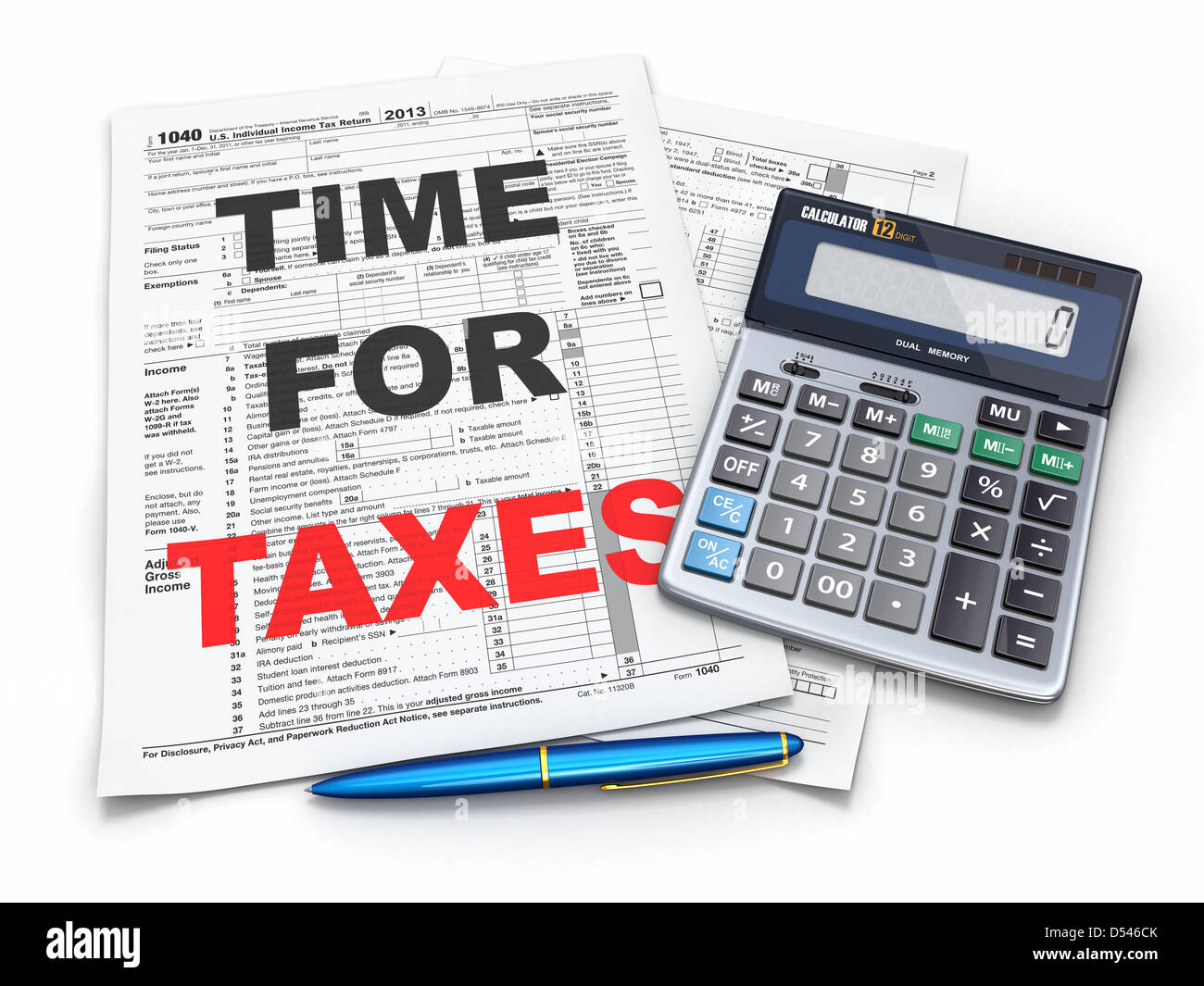 Tax form statement Cut Out Stock Images & Pictures - Alamy