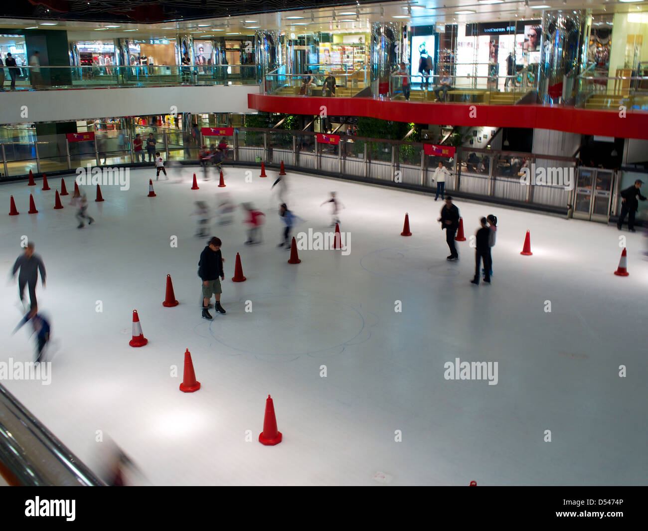 Ice rink inside the Tai Koo Shing shopping centre, Hong Kong Stock ...