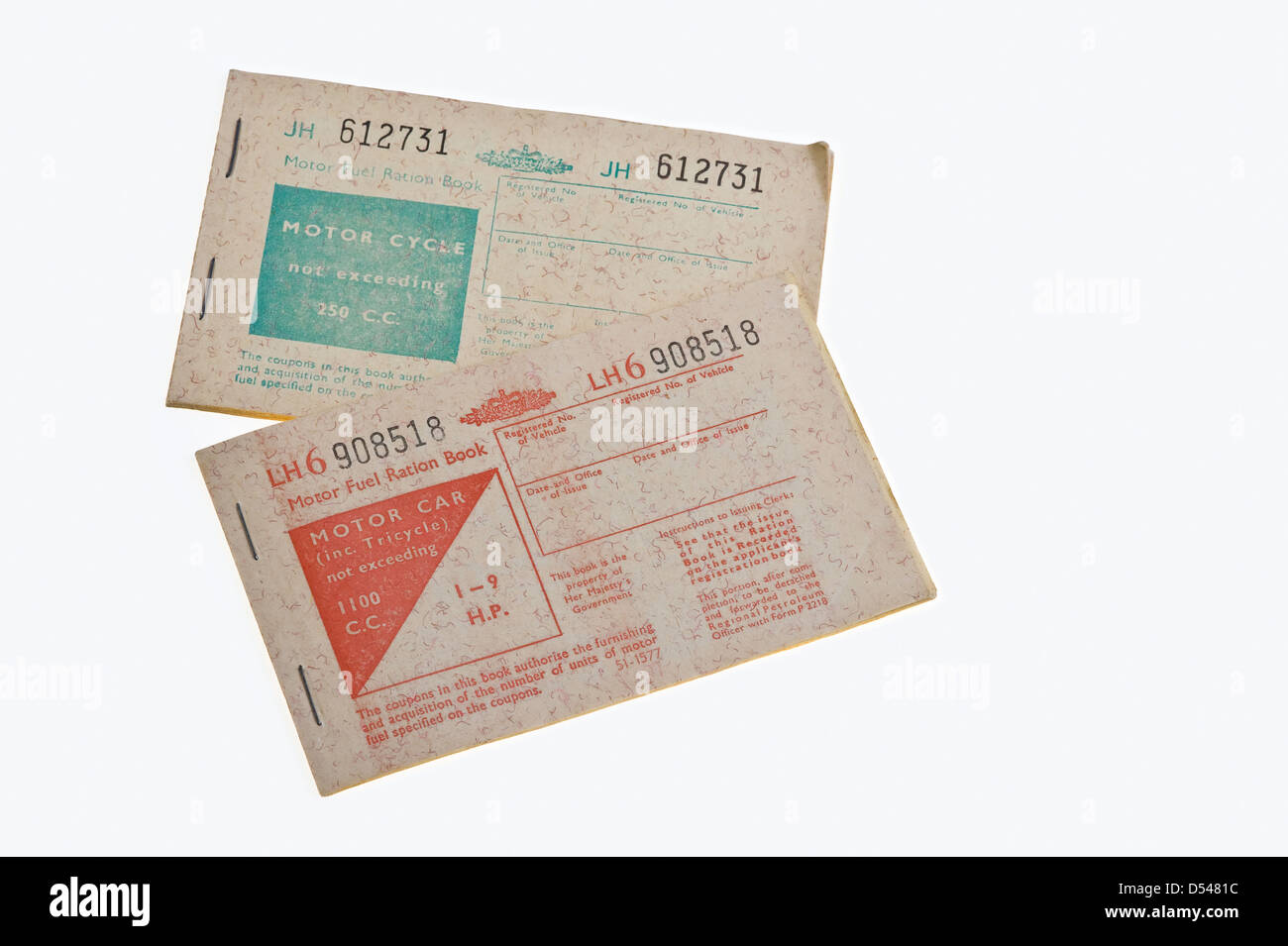Petrol ration books, from 1973 Stock Photo - Alamy