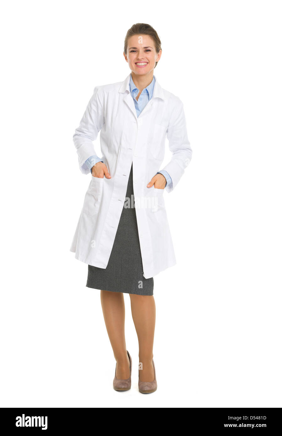Doctor in white robe Cut Out Stock Images & Pictures - Alamy