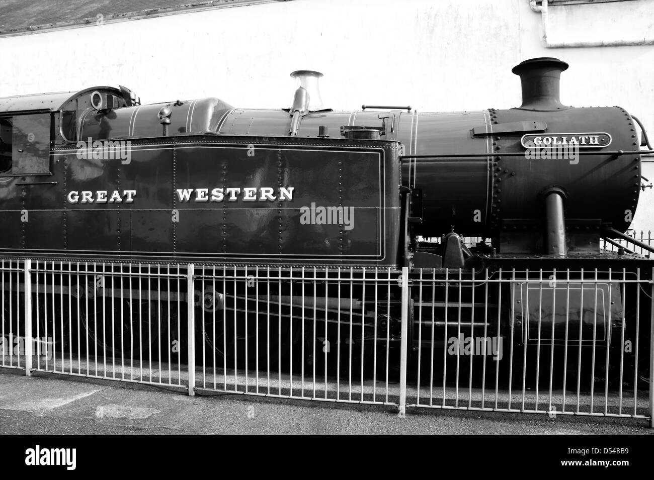 Steam train goliath great western Black and White Stock Photos & Images ...