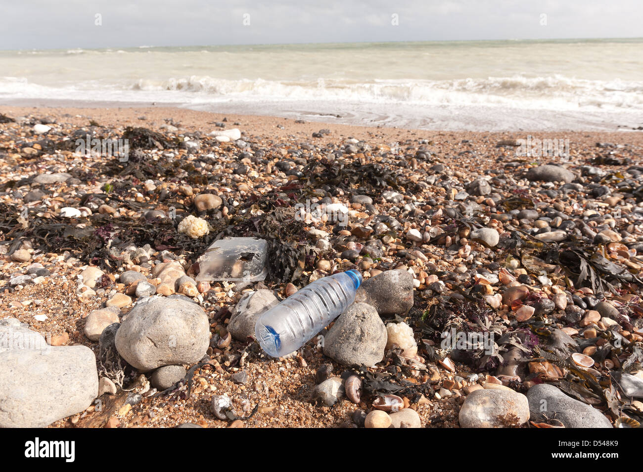 Washed up plastic bottle beach, human behavior and lack of respect for ...