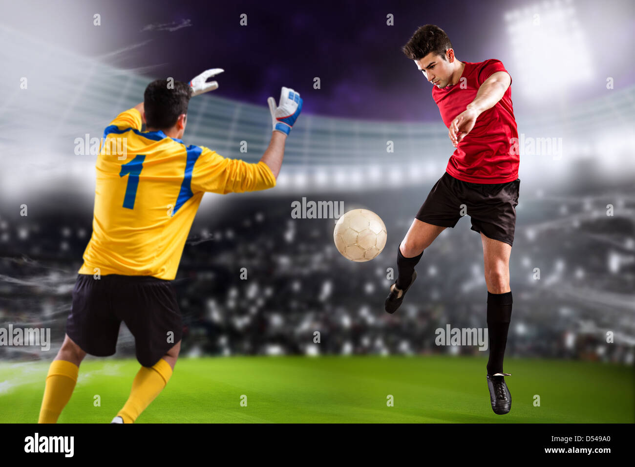 Football action scoring shooting hi-res stock photography and images ...