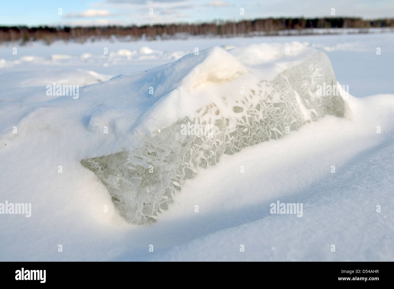 Ice on the river Stock Photo - Alamy