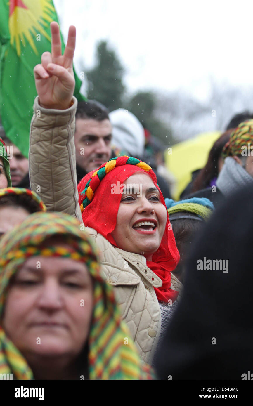 Kurds in London during a gathering to celebrate Newroz in London March ...