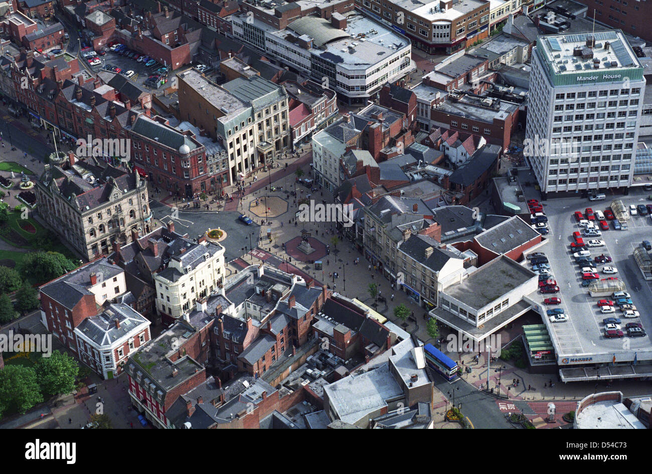 Aerial view of Wolverhampton City Centre Stock Photo - Alamy