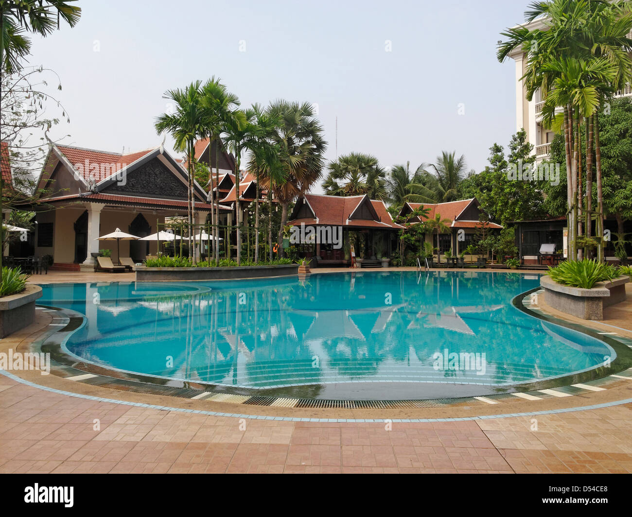 The Borei Angkor Hotel's swimming pool, Siem Reap, Cambodia Stock Photo ...