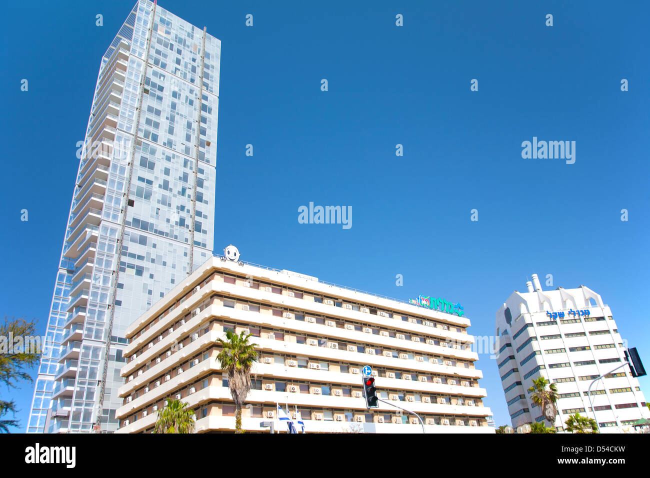 Modern architecture in city centre, Tel Aviv, Israel, Middle East Stock ...