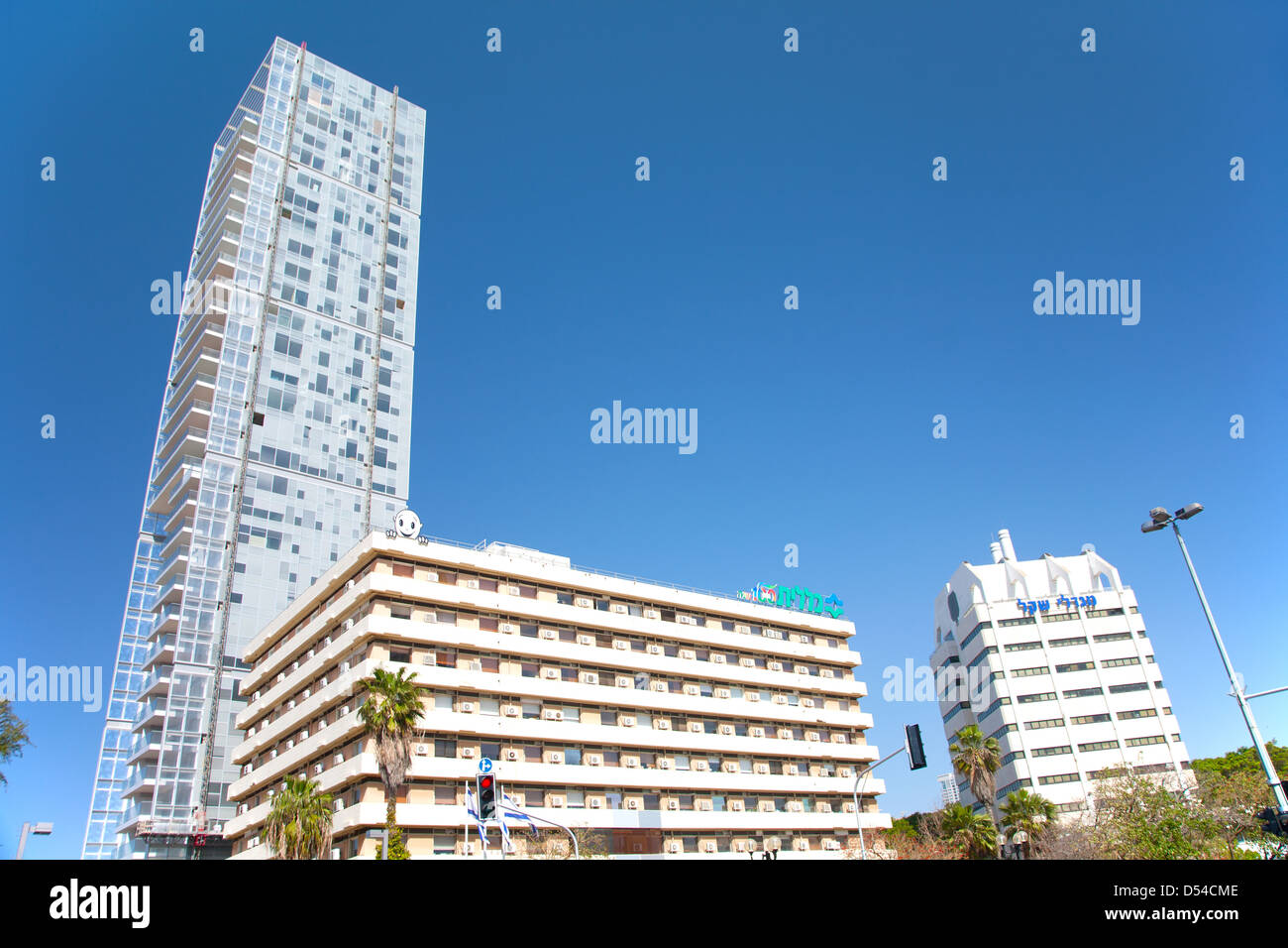 Modern architecture in city centre, Tel Aviv, Israel, Middle East Stock ...