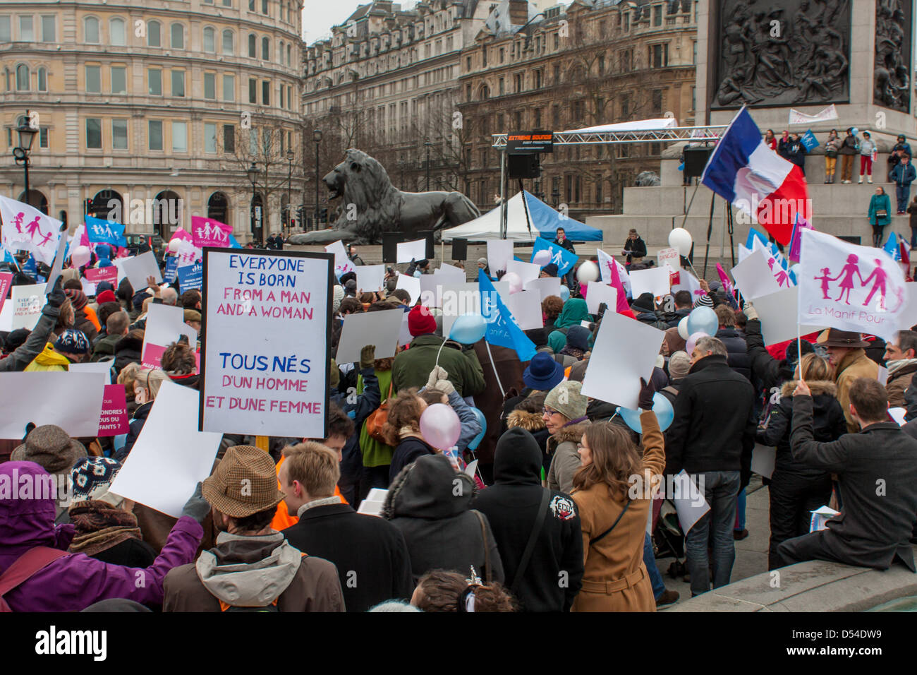 Protesters on both sides of the argument on marriage equality gathered ...