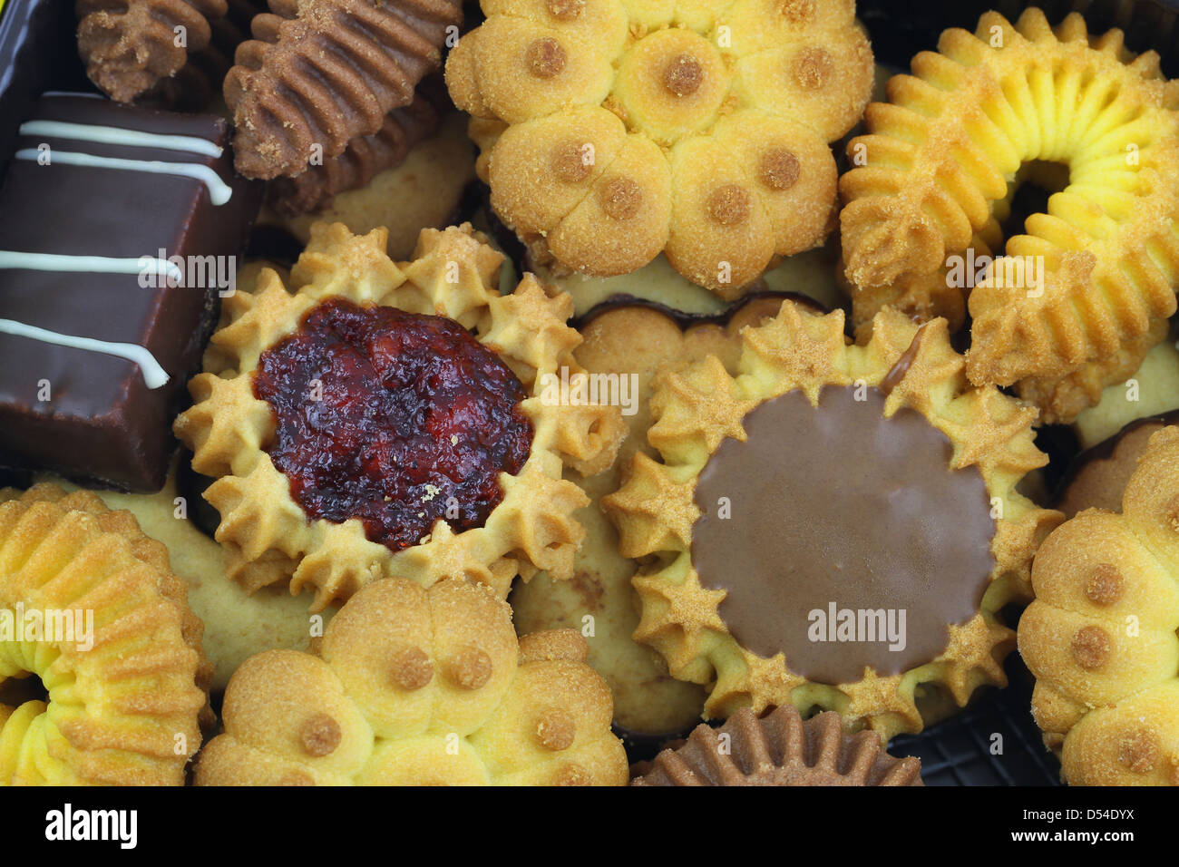 Selection of cookies, close up Stock Photo - Alamy