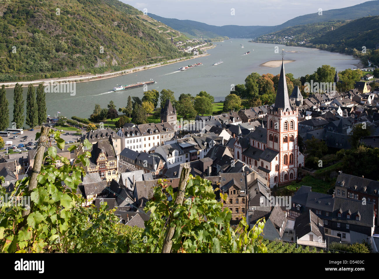Bacharach, Germany, view over Bacharach Stock Photo - Alamy