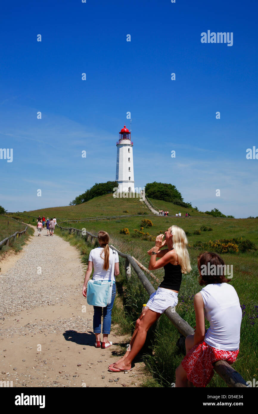Hiddensee Island, lighthouse at Dornbusch, Mecklenburg Western ...