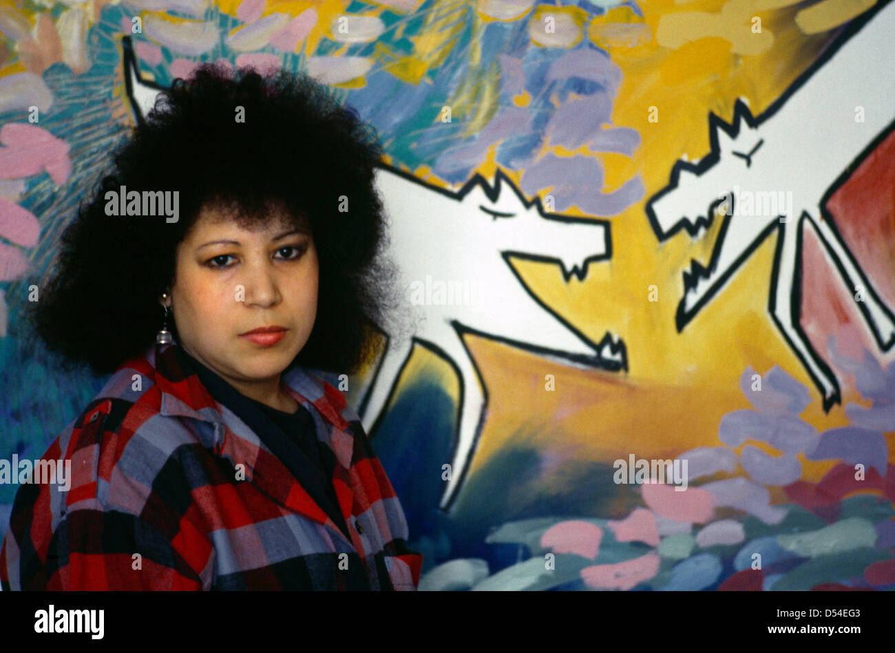 Artist Algeria Houria Nicki Batik Artist Stock Photo - Alamy