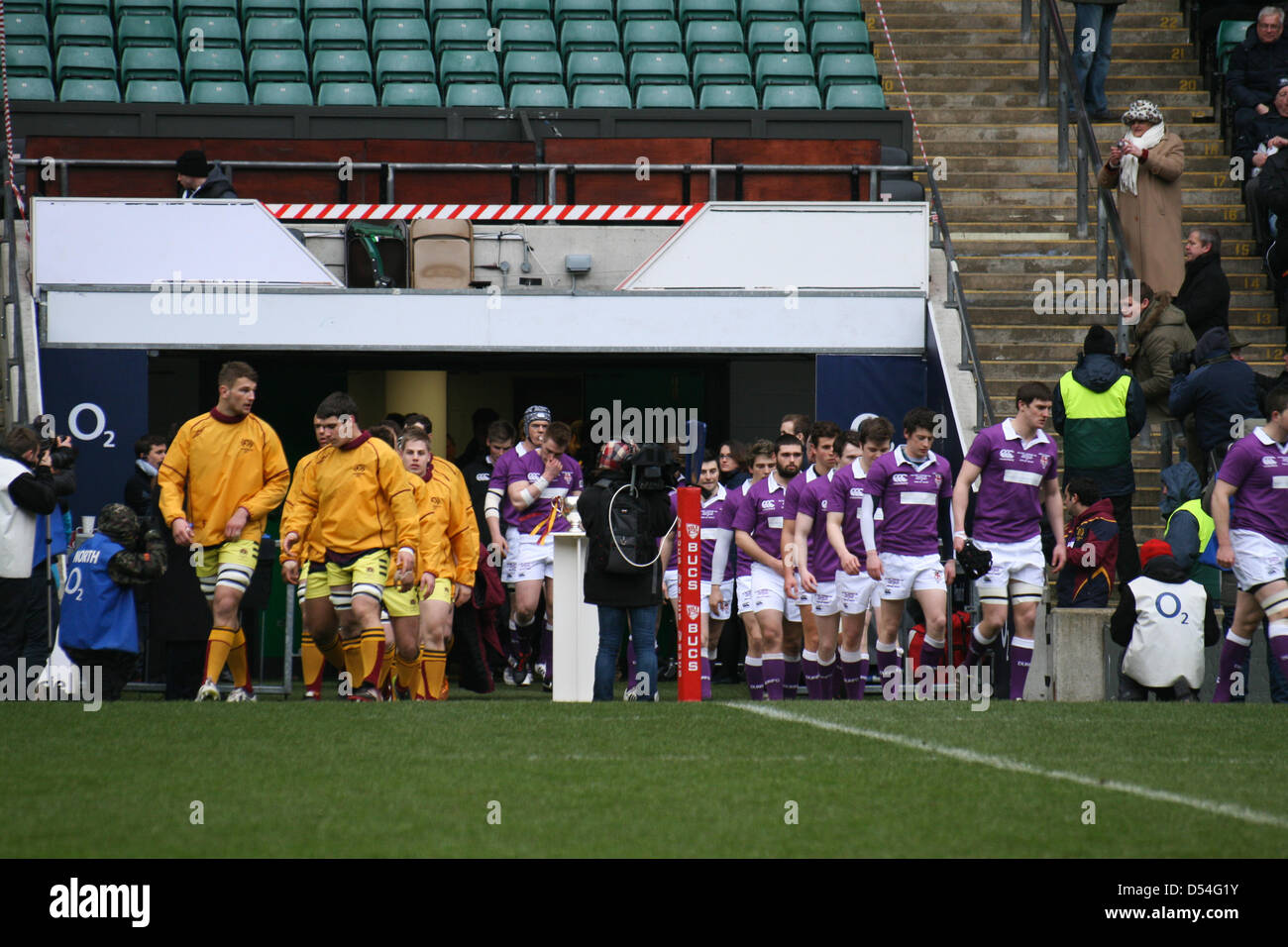 London, UK. 24th March, 2013. Durham University and Cardiff Met enter ...