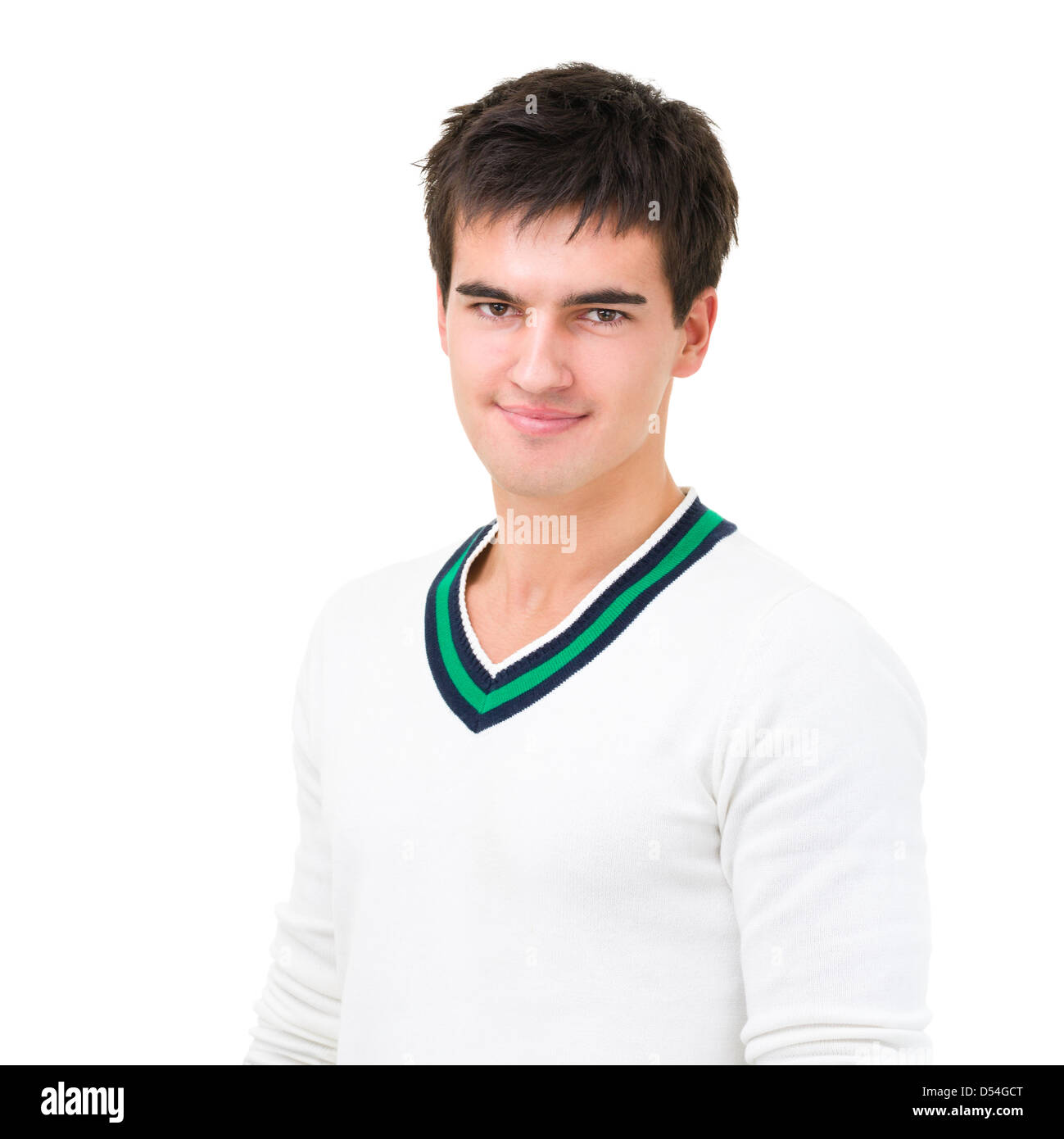 Handsome young man with a charming smile Stock Photo - Alamy